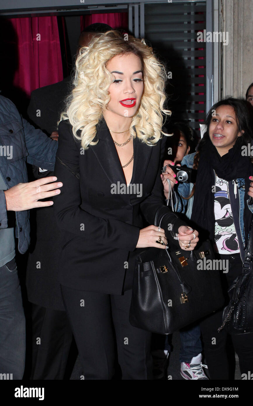 Rita Ora leaving her hotel Featuring: Rita Ora Where: Paris, France ...