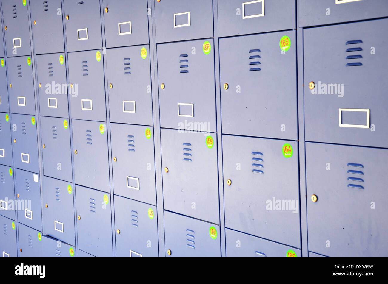 Lock hall blue public door hi-res stock photography and images - Alamy