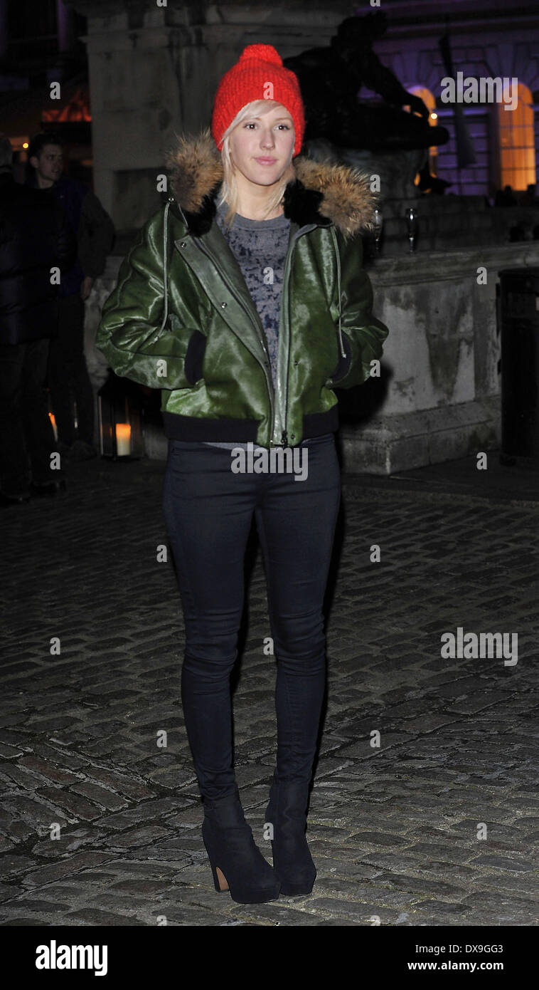 Ellie Goulding, at the launch party for the Somerset House Ice Rink at ...