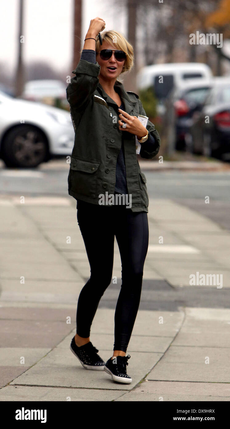 Alex Gerrard aka Alex Curran leaving the hairdressers Liverpool ...