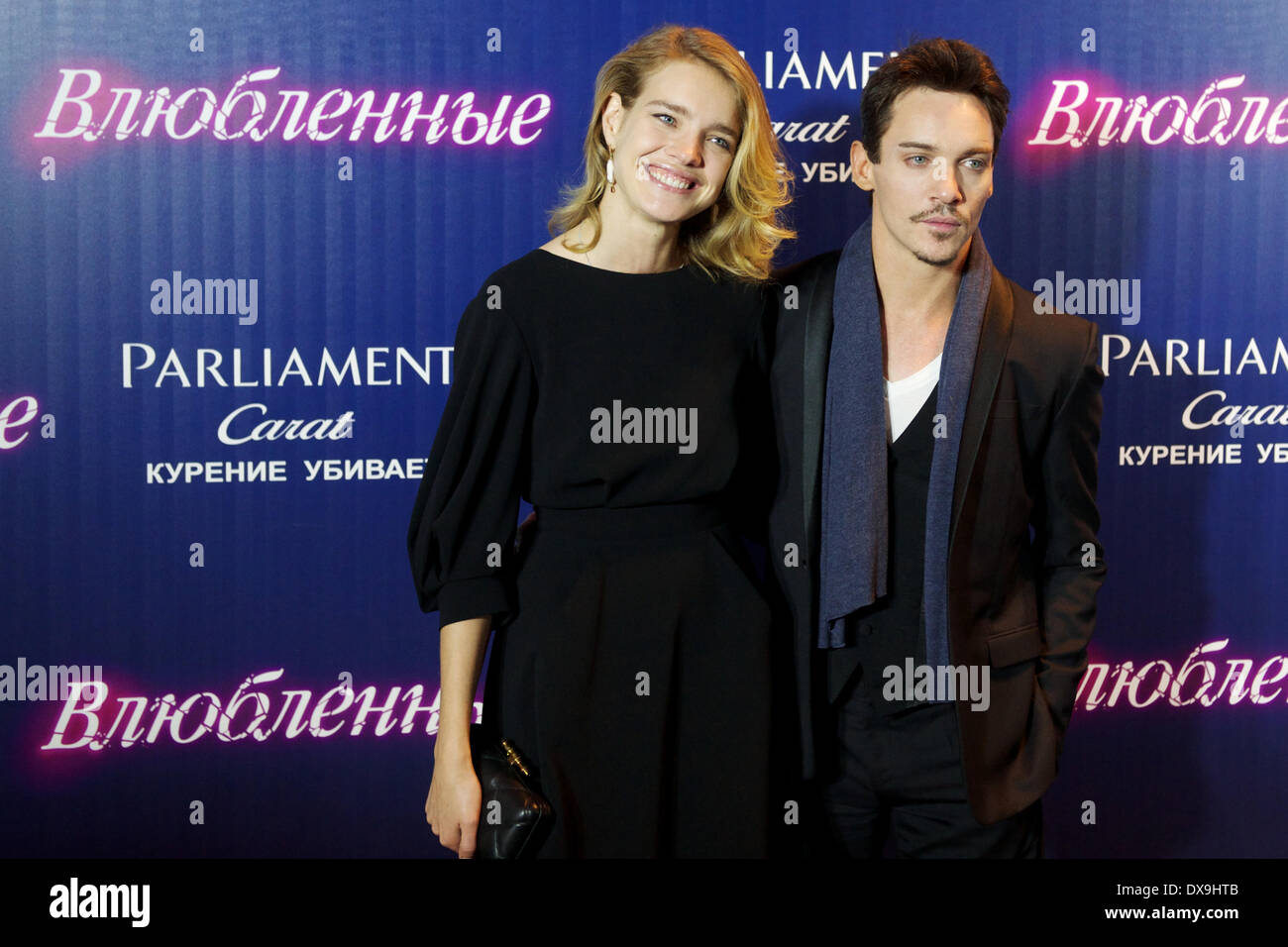 Jonathan Rhys Meyers and Natalia Vodianova attend the premiere of Belle ...