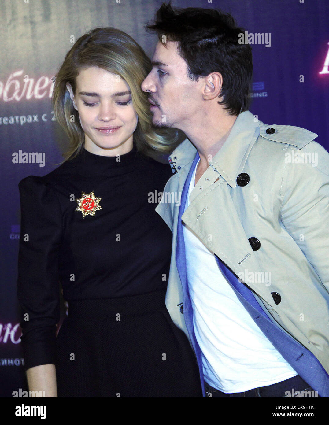 Jonathan Rhys Meyers and Natalia Vodianova attend the premiere of Belle ...