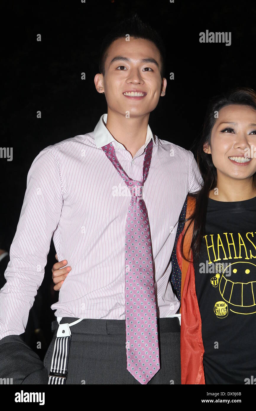 Hong Kong, China. 20th Mar, 2014. Actors Nick Cheung, Sammi Cheng ...