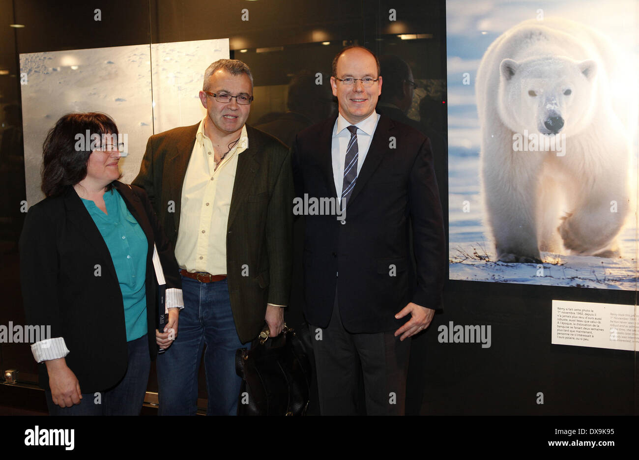 Prince Albert of Monaco and Remy Marion with his wife Catherine Prince ...