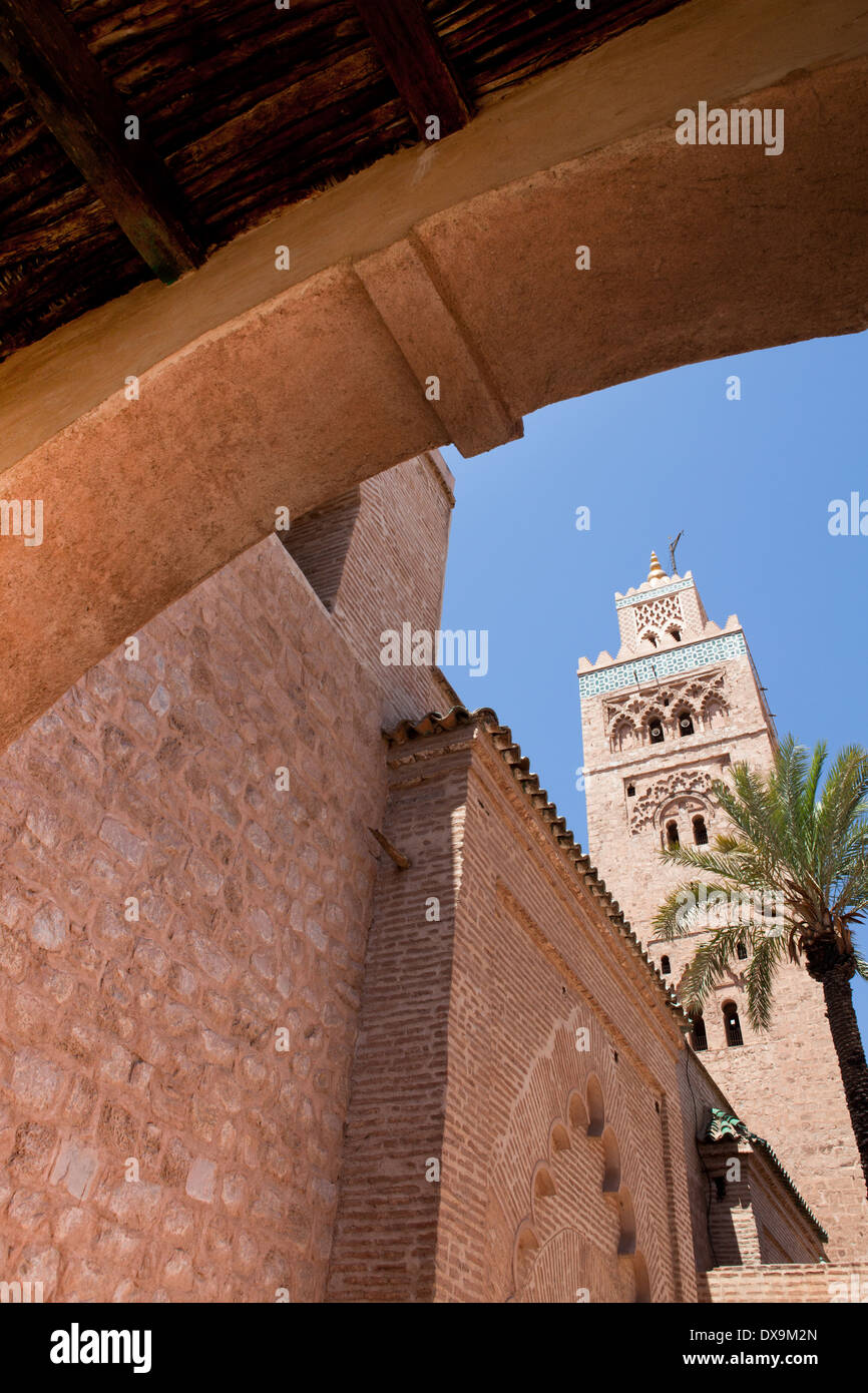 Africa, Morocco, Marrakech, Koutoubia Mosque, the largest mosque in ...