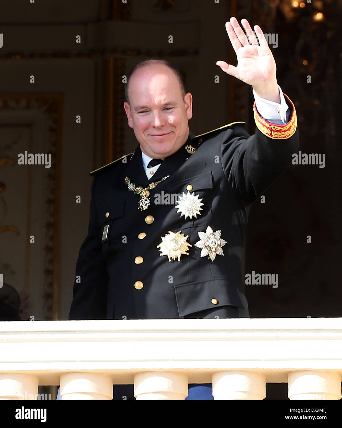 Prince Albert II of Monaco Monaco National Day 2012 - Balcony Parade ...
