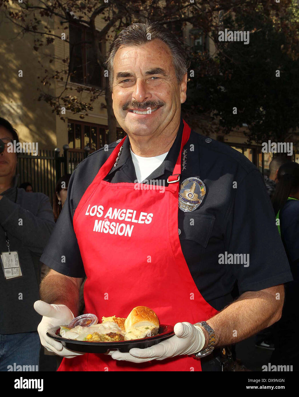 Los Angeles Police Chief Charlie Beck, at the Los Angeles Mission's ...