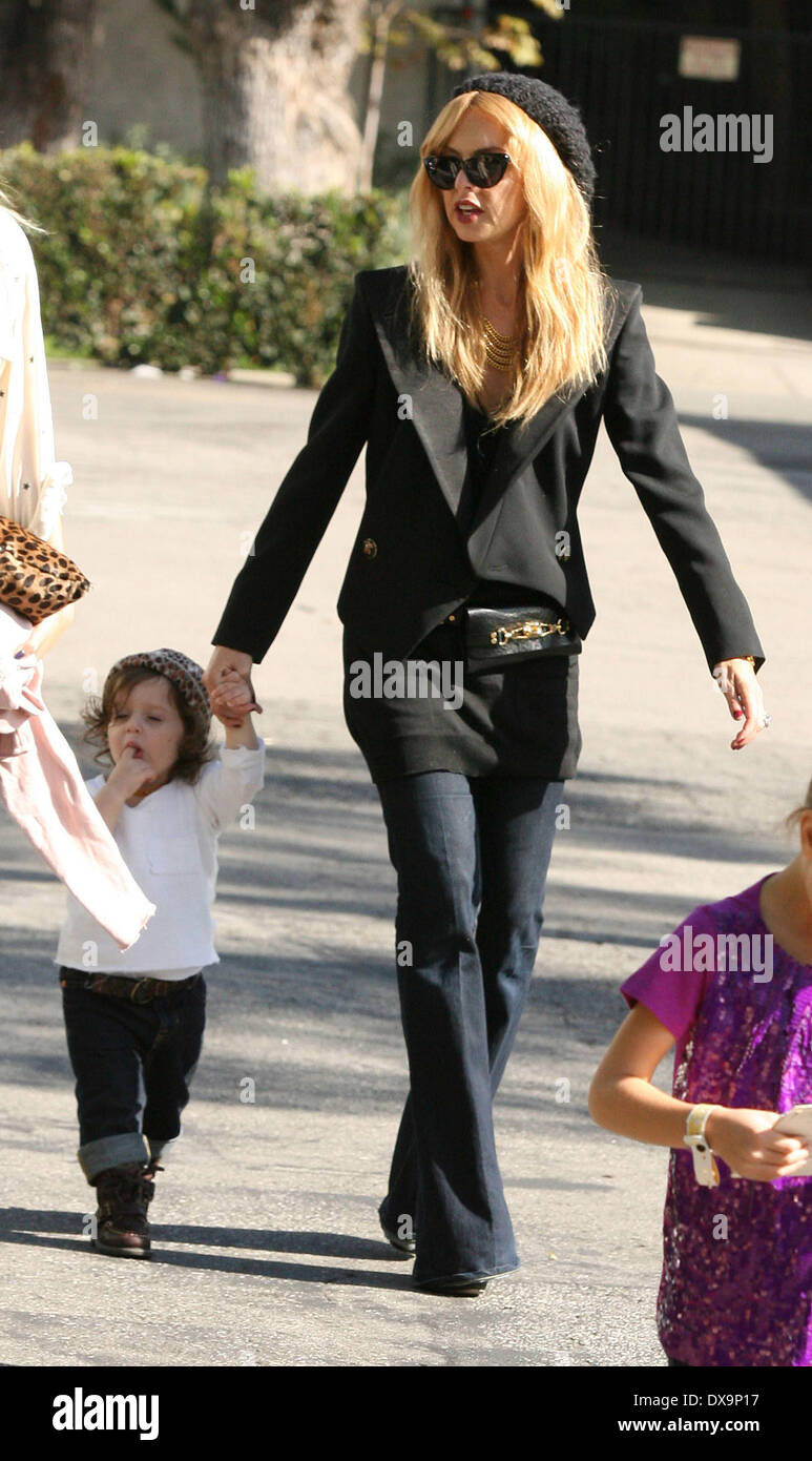 Rachel Zoe with her son Skyler at Hugo's restaurant in West Hollywood ...
