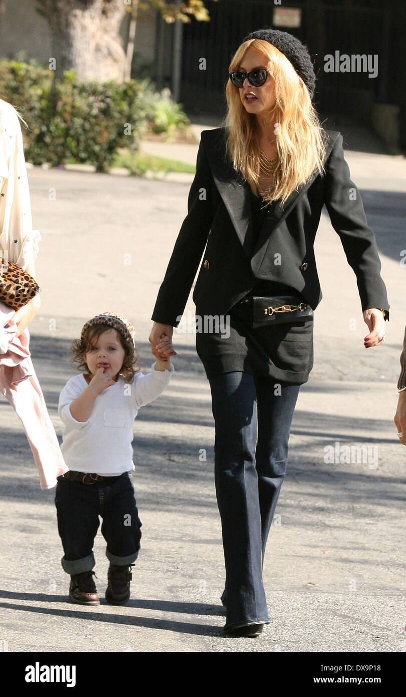 Rachel Zoe with her son Skyler at Hugo's restaurant in West Hollywood ...
