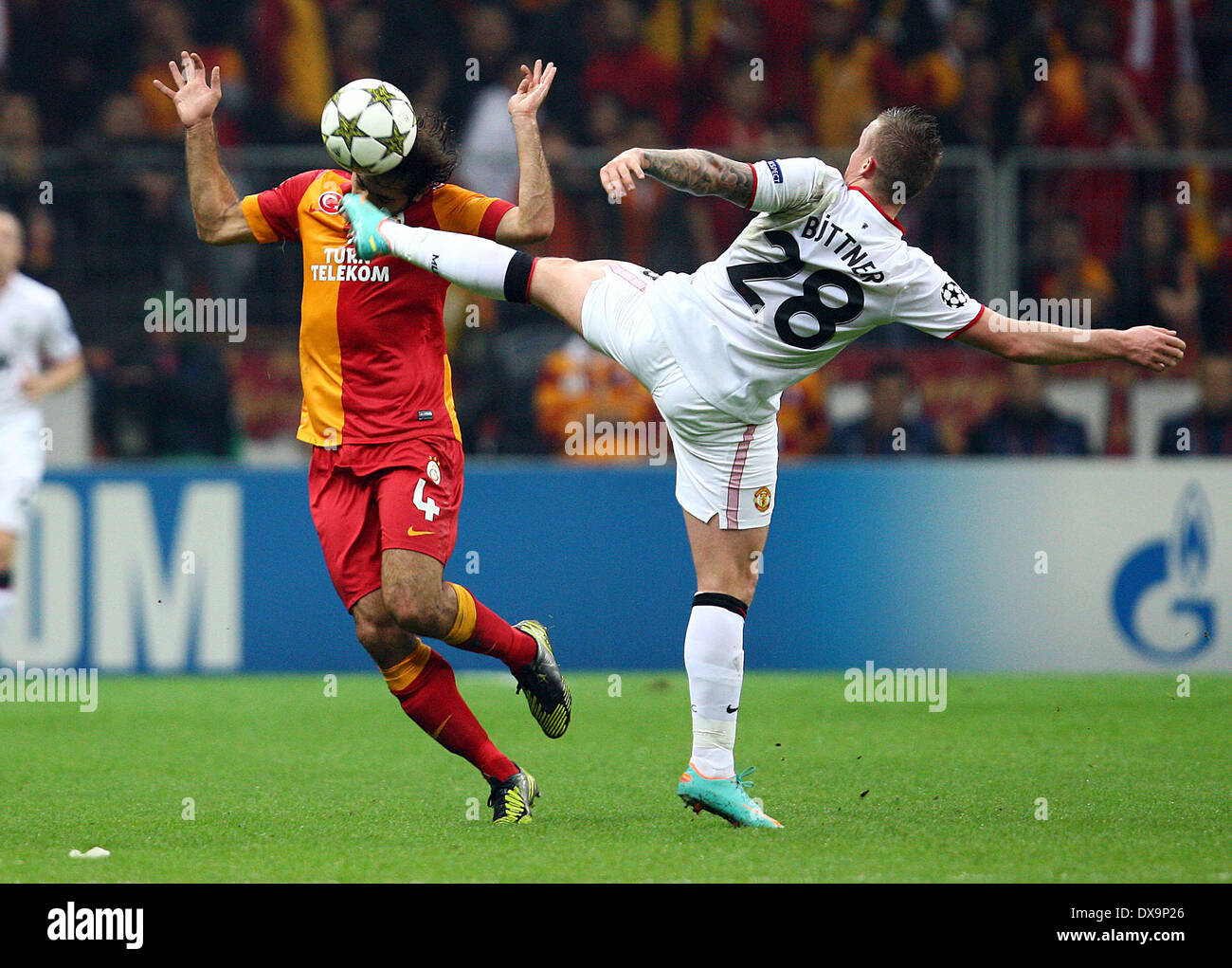 Alexander Buttner of Manchester United and Hamit Altintop of ...
