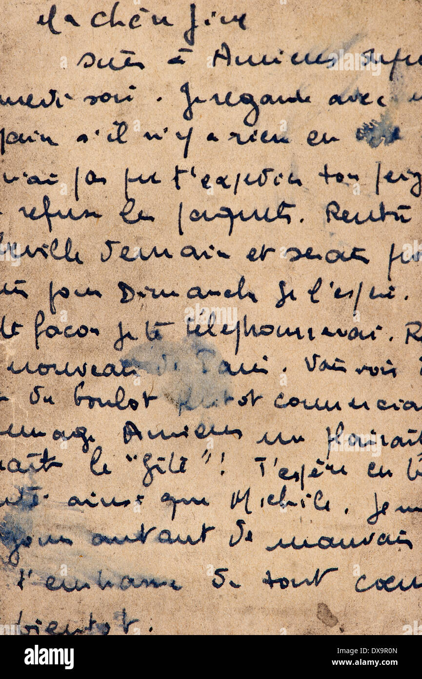 old letter with vintage handwriting. grunge textured background with ...