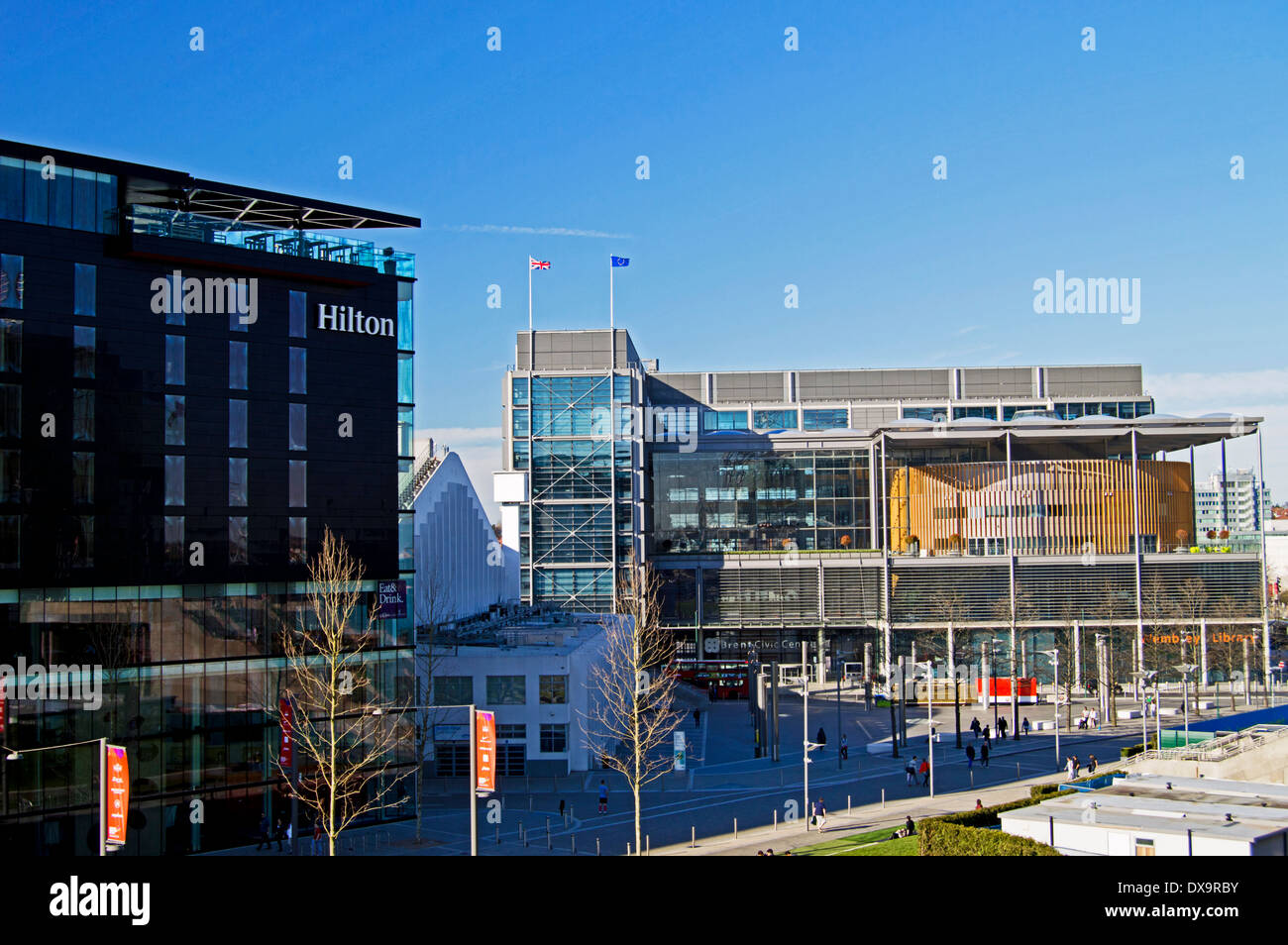 View of the Brent Civic Centre and Wembley Library showing Wembley ...