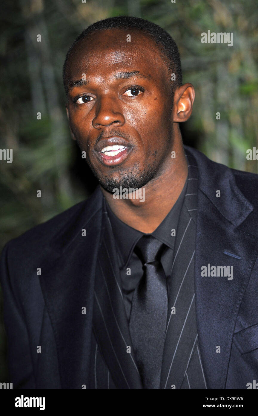 Usain Bolt, at the Zeitz Foundation and ZSL gala at London Zoo. London ...
