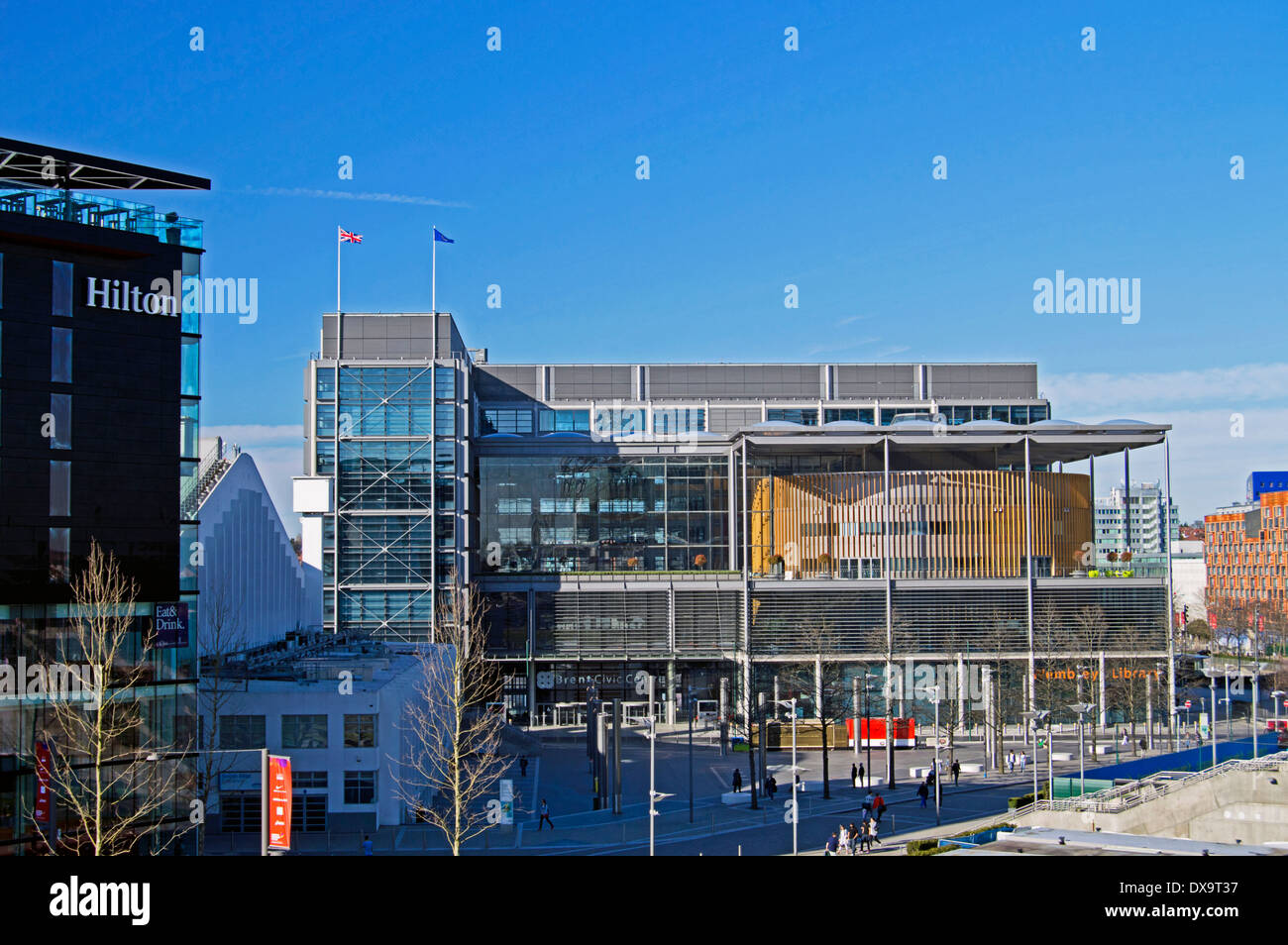 View of the Brent Civic Centre and Wembley Library showing Wembley ...
