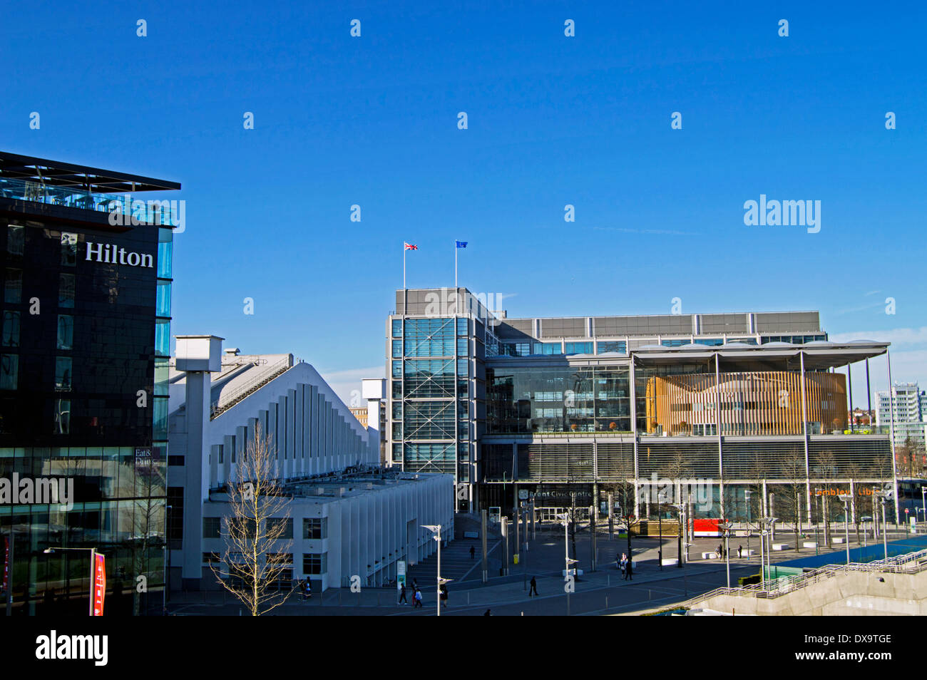 View of the Brent Civic Centre and Wembley Library showing Wembley ...