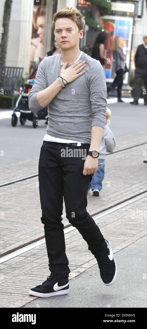 Conor Maynard on entertainment news show 'Extra' at The Grove. Los ...