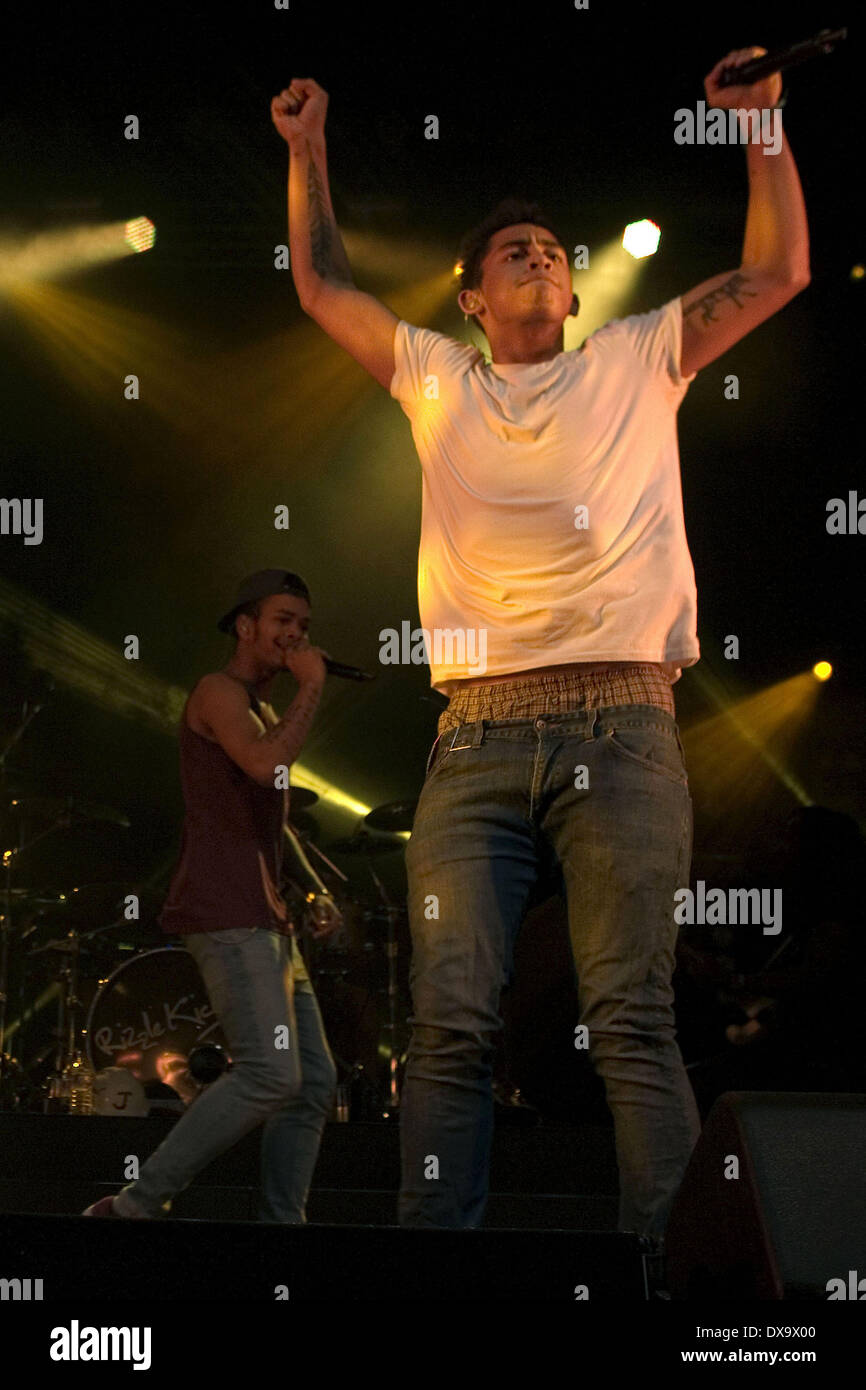 Jordan 'Rizzle' Stephens of Rizzle Kicks performing at the O2 Academy ...