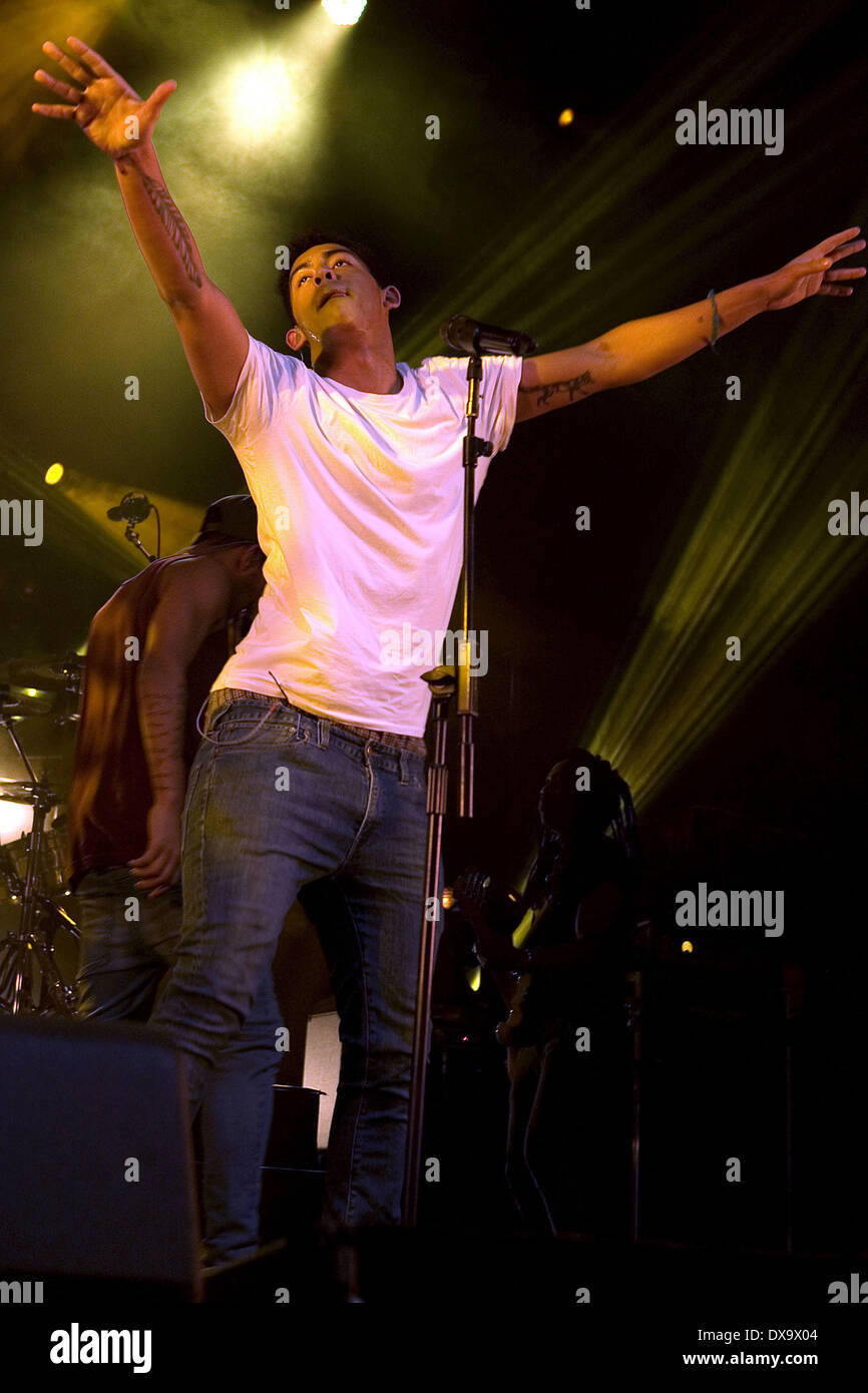 Jordan 'Rizzle' Stephens of Rizzle Kicks performing at the O2 Academy ...