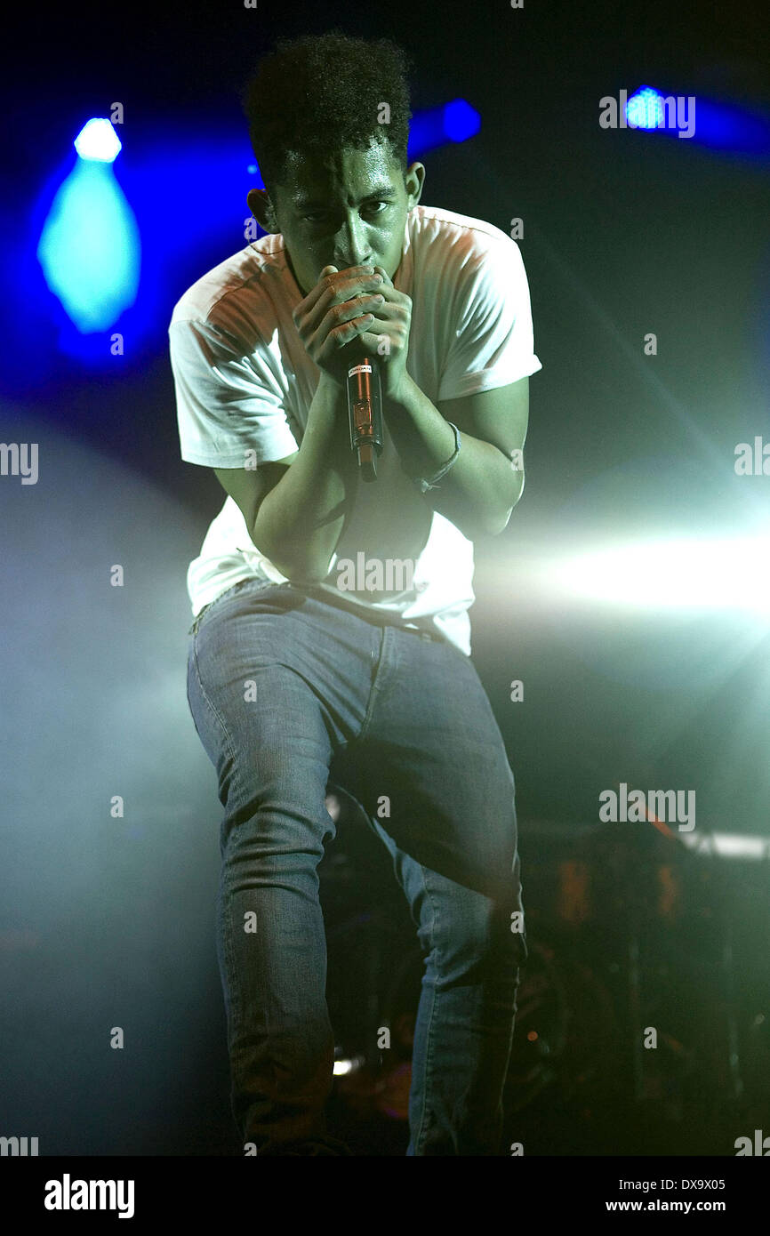 Jordan 'Rizzle' Stephens of Rizzle Kicks performing at the O2 Academy ...