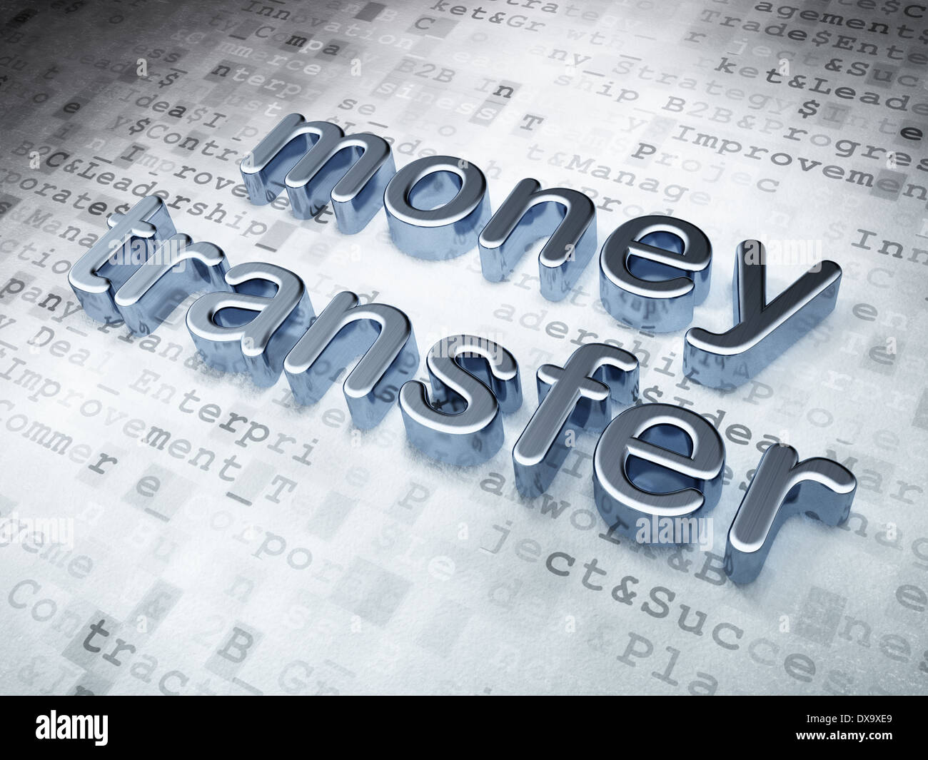 Finance concept: Silver Money Transfer on digital background Stock ...
