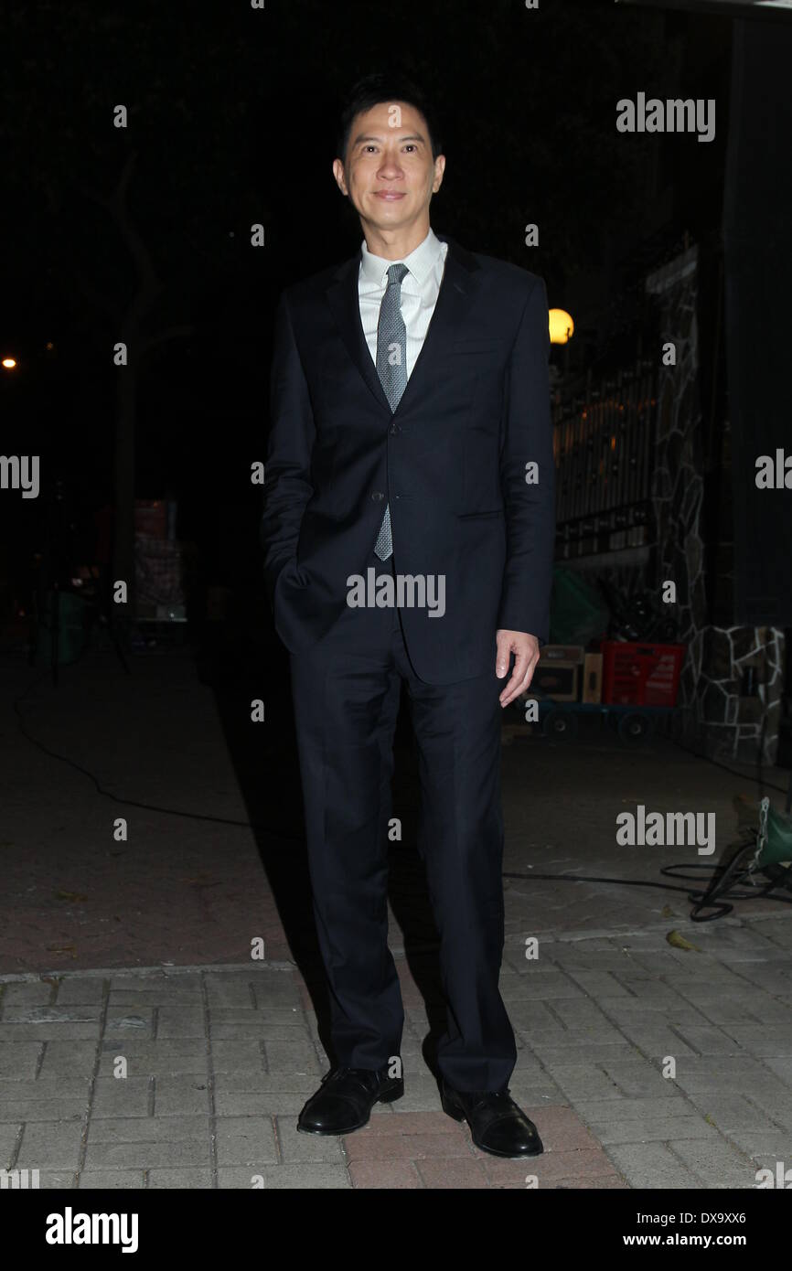 Hong Kong, China. 20th Mar, 2014. Actors Nick Cheung, Sammi Cheng ...