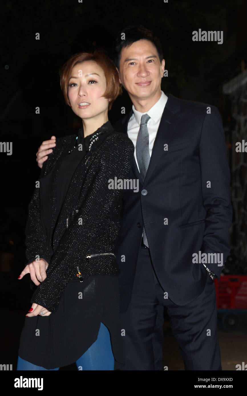 Hong Kong, China. 20th Mar, 2014. Actors Nick Cheung, Sammi Cheng ...