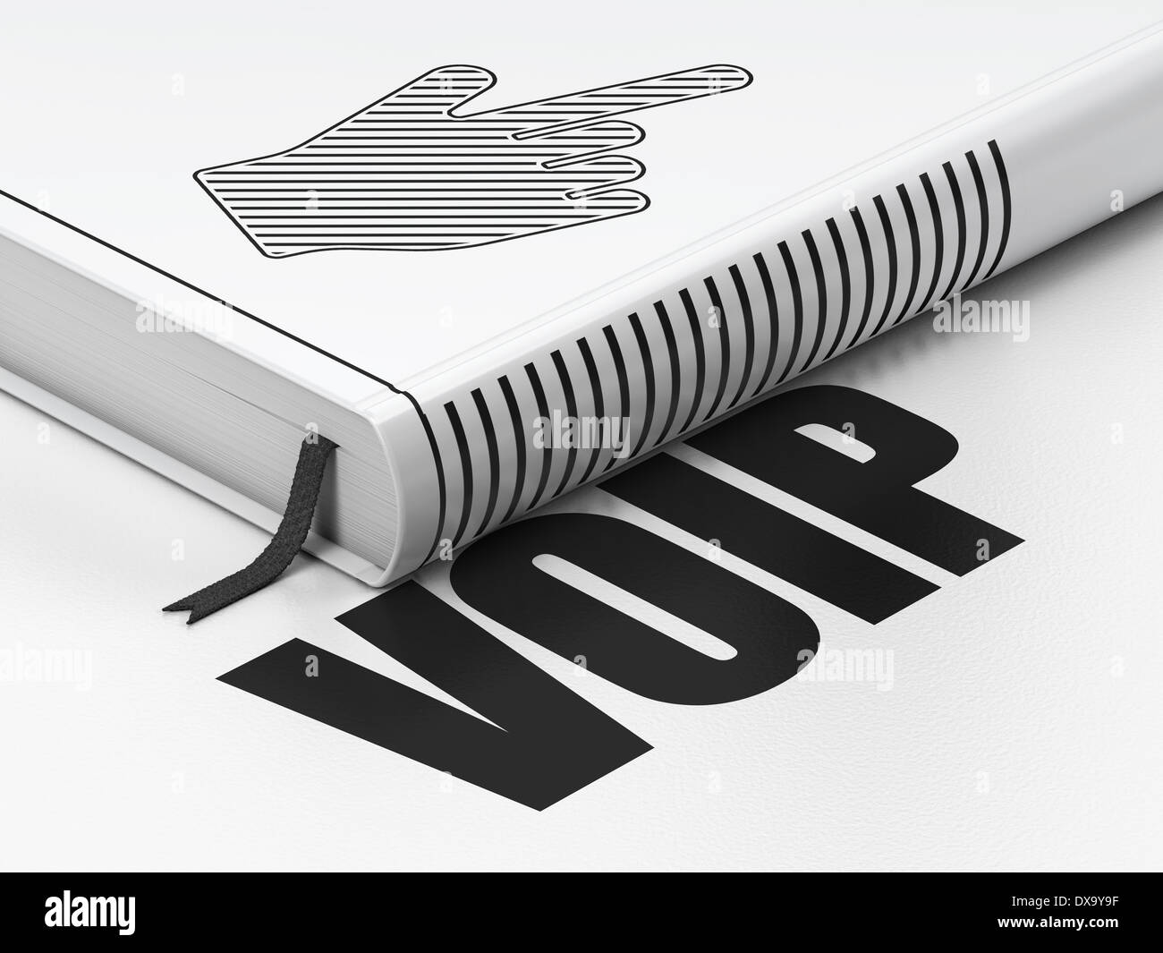 Web design concept: book Mouse Cursor, VOIP on white background Stock Photo - Alamy