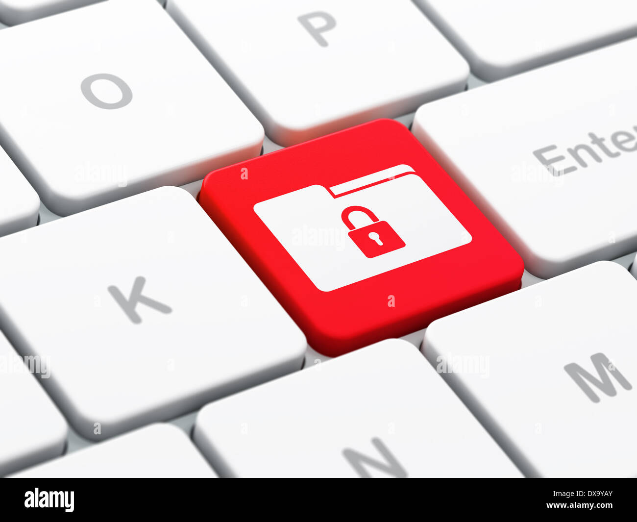 Finance concept: Folder With Lock on computer keyboard background Stock ...