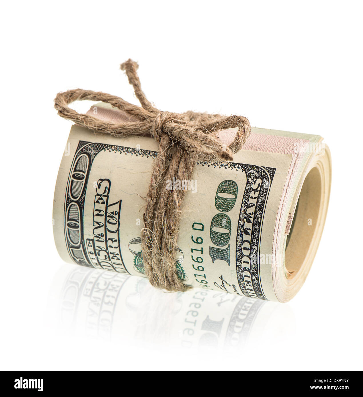 american dollar banknotes rolled isolated on white. money background ...