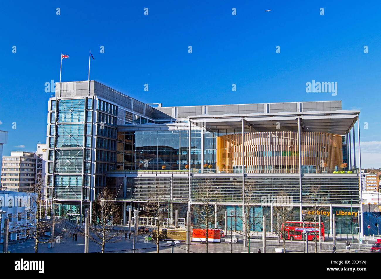 View of the Brent Civic Centre and Wembley Library, London Borough of ...