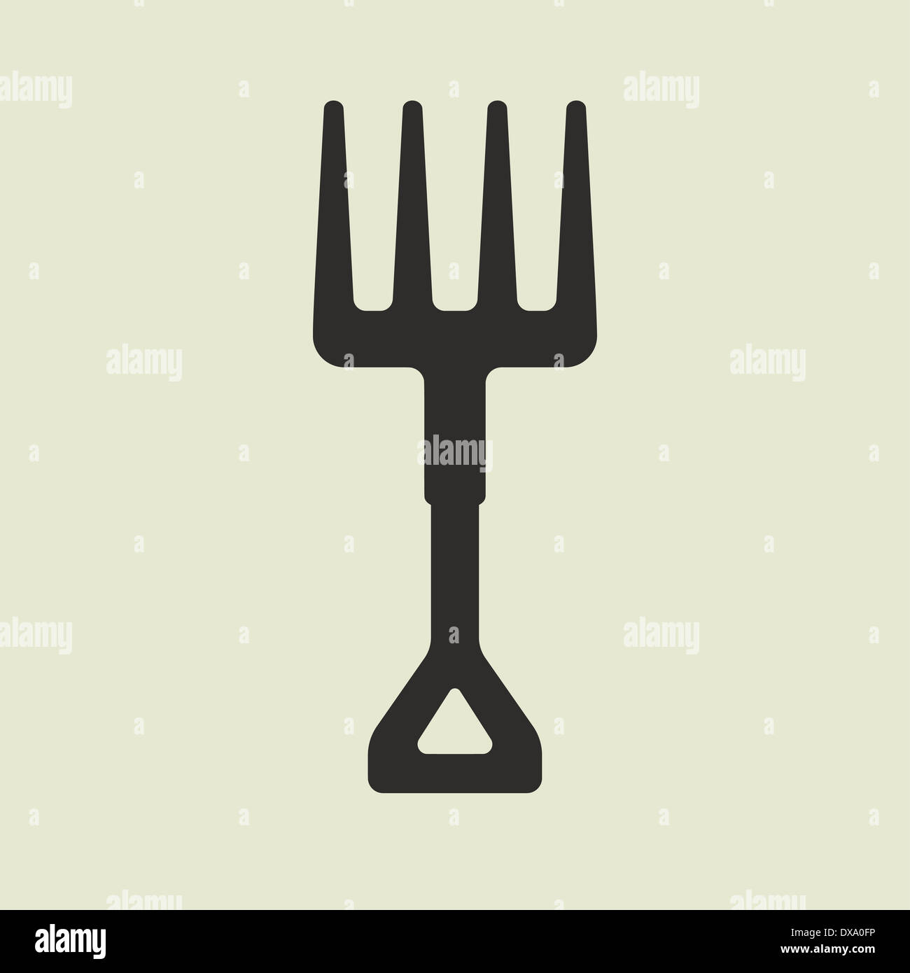 Silhouette of cartoon forks with yellow handle Stock Photo - Alamy