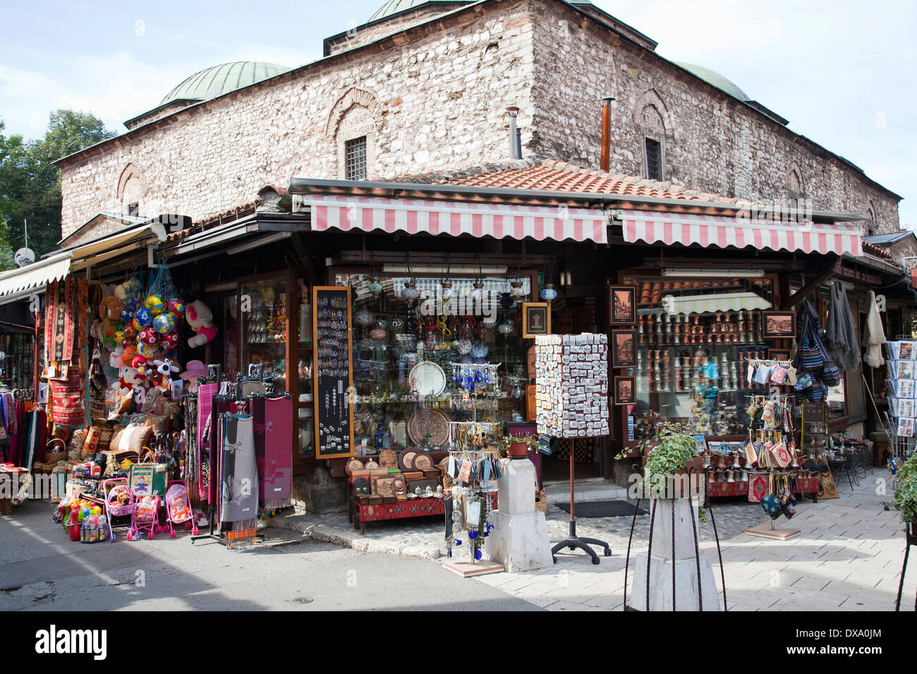 handicraft shop, ferhadija street, bascarsija, sarajevo, bosnia and ...