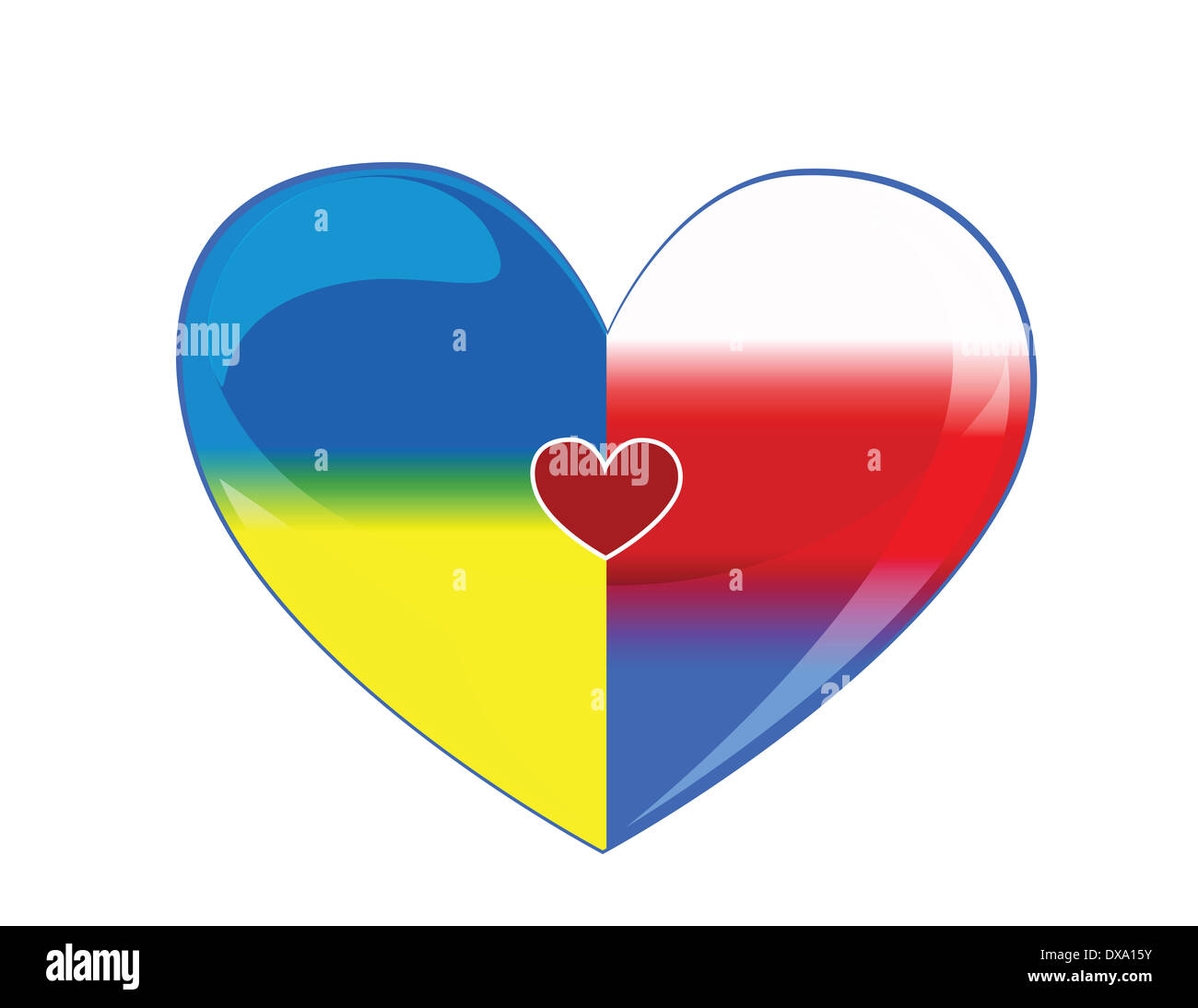 Symbols friendship between Russia and Ukraine Stock Photo - Alamy