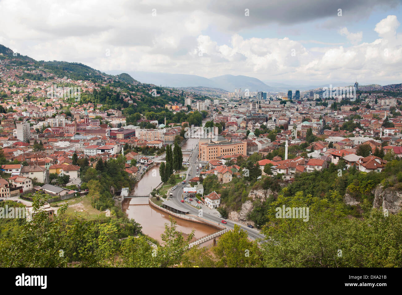 City sarajevo view sarajevo bosnia hi-res stock photography and images ...