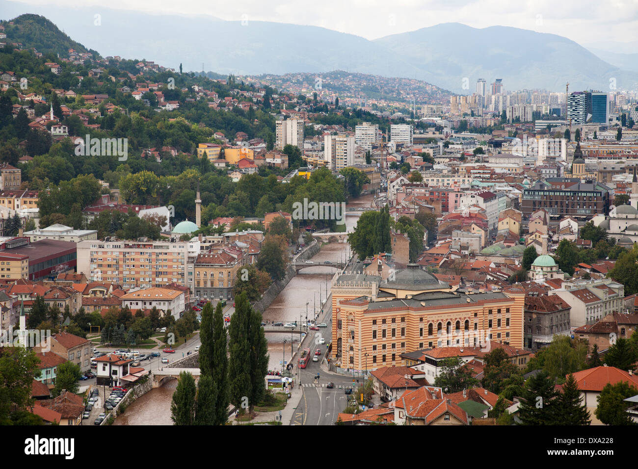 City sarajevo view sarajevo bosnia hi-res stock photography and images ...