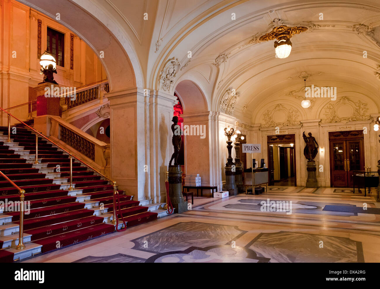 Stockholm, Sweden - Operan (Opera) entrance hall Stock Photo, Royalty ...