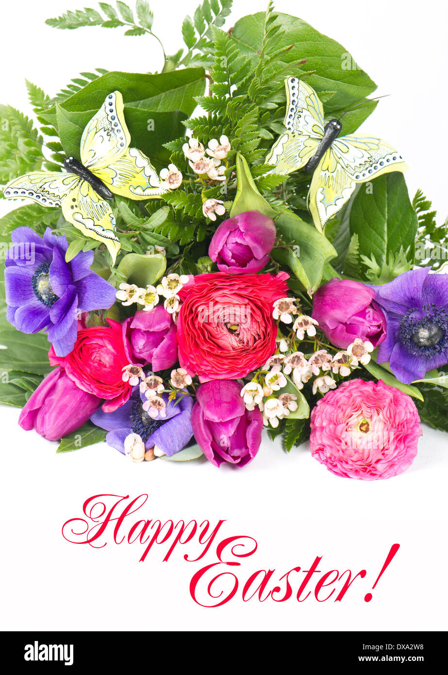 Bouquet of flowers with butterflies hi-res stock photography and images ...