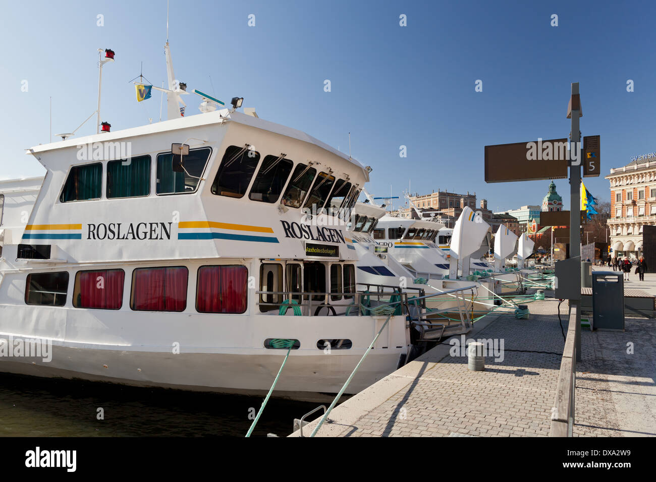 Stockholm, Sweden - Ferries at Blasieholmen Stock Photo - Alamy