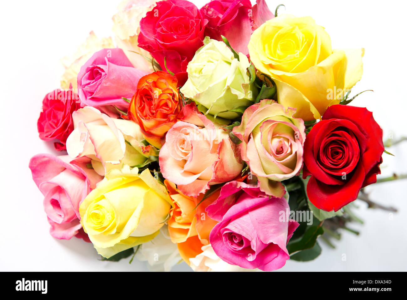 colorful roses, beautiful flower bouquet Stock Photo - Alamy