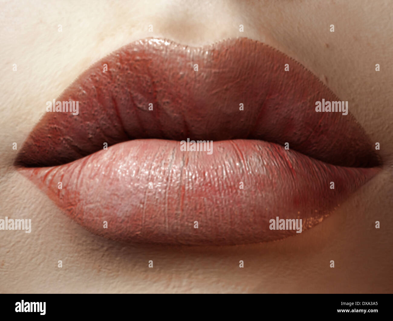 digital rendering of lips Stock Photo - Alamy