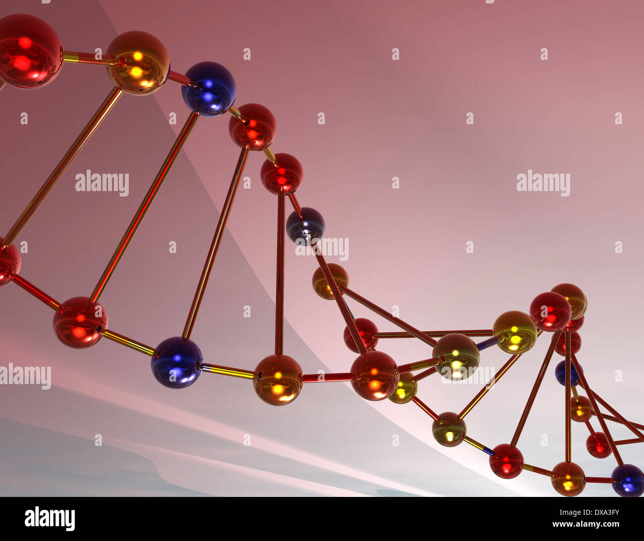 digital rendering of the dna helix Stock Photo - Alamy