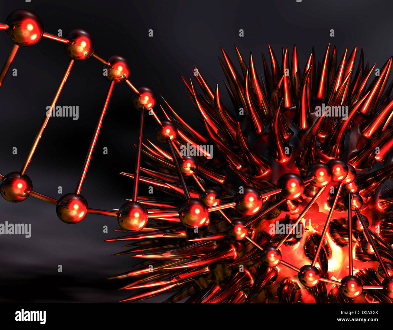 digital rendering of the dna helix Stock Photo - Alamy
