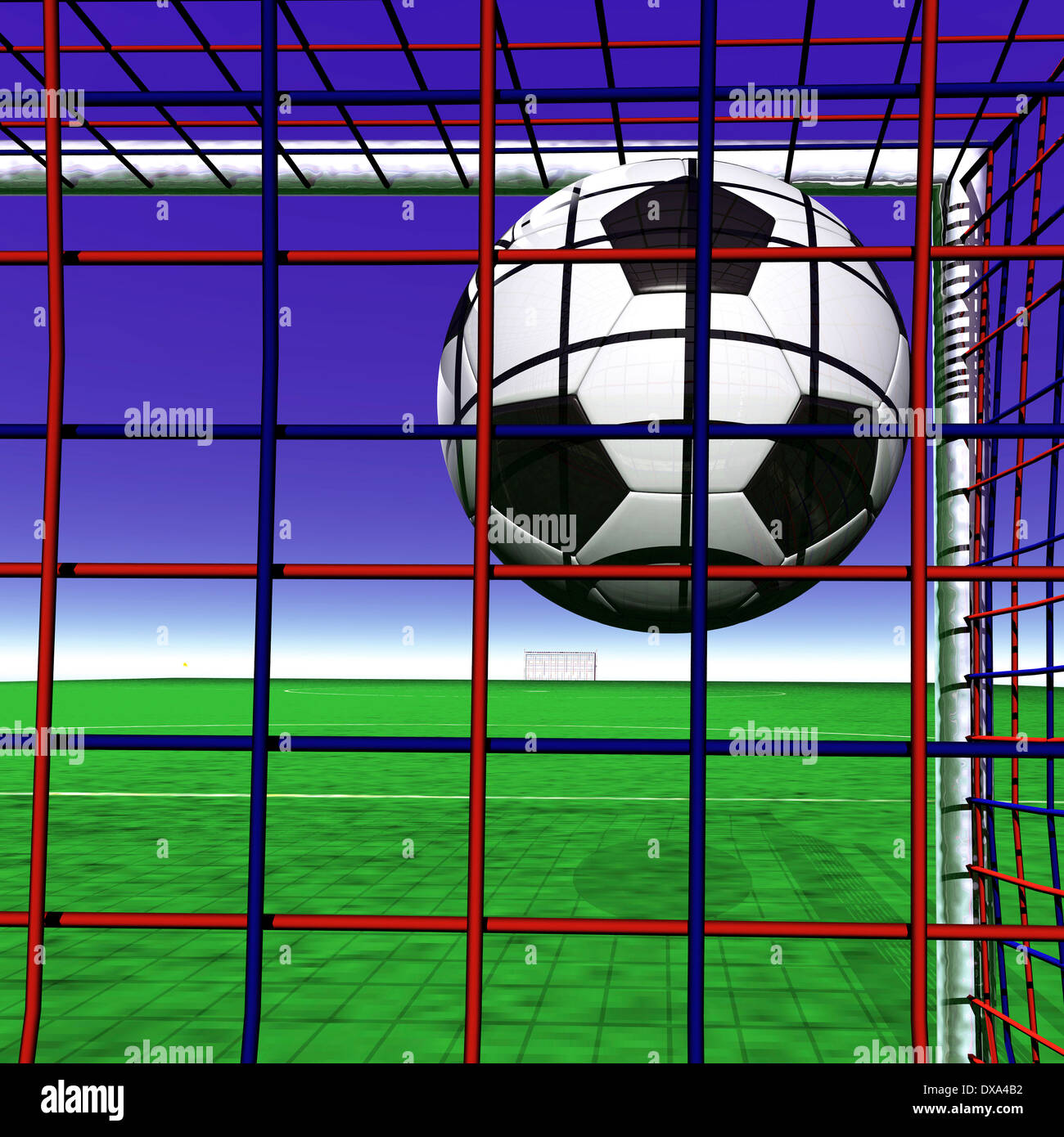 Digital visualization of a soccer scene Stock Photo - Alamy