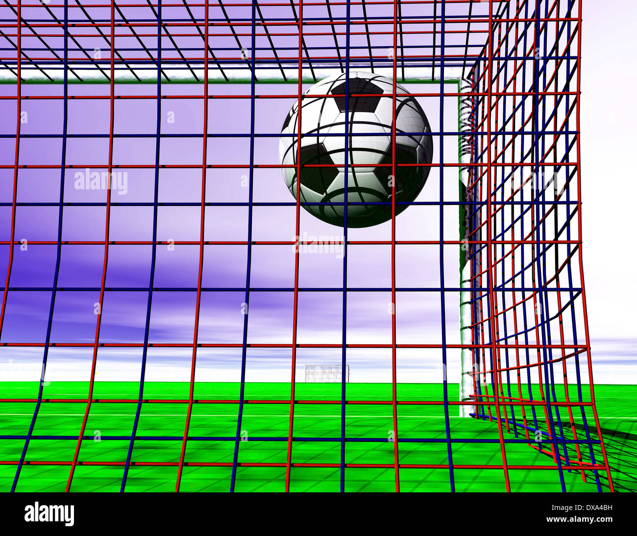 Digital visualization of a soccer scene Stock Photo - Alamy