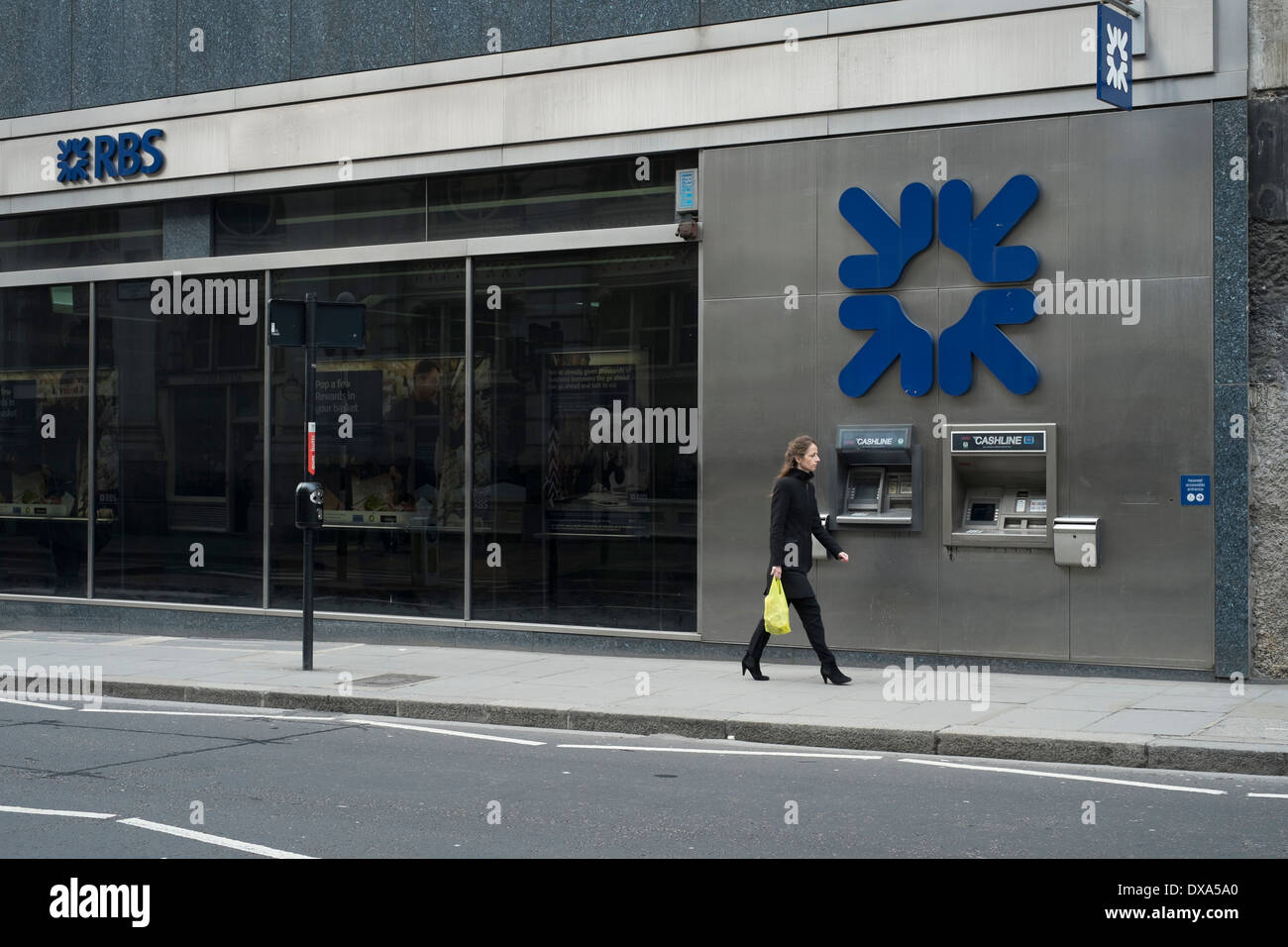 ATM machine at RBS branch in the City of London Stock Photo - Alamy