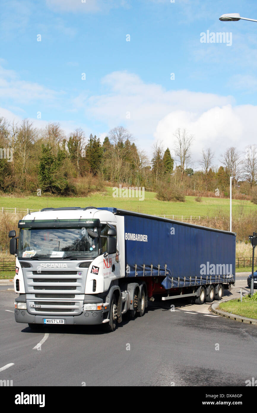 Trucks entering highway hi-res stock photography and images - Alamy