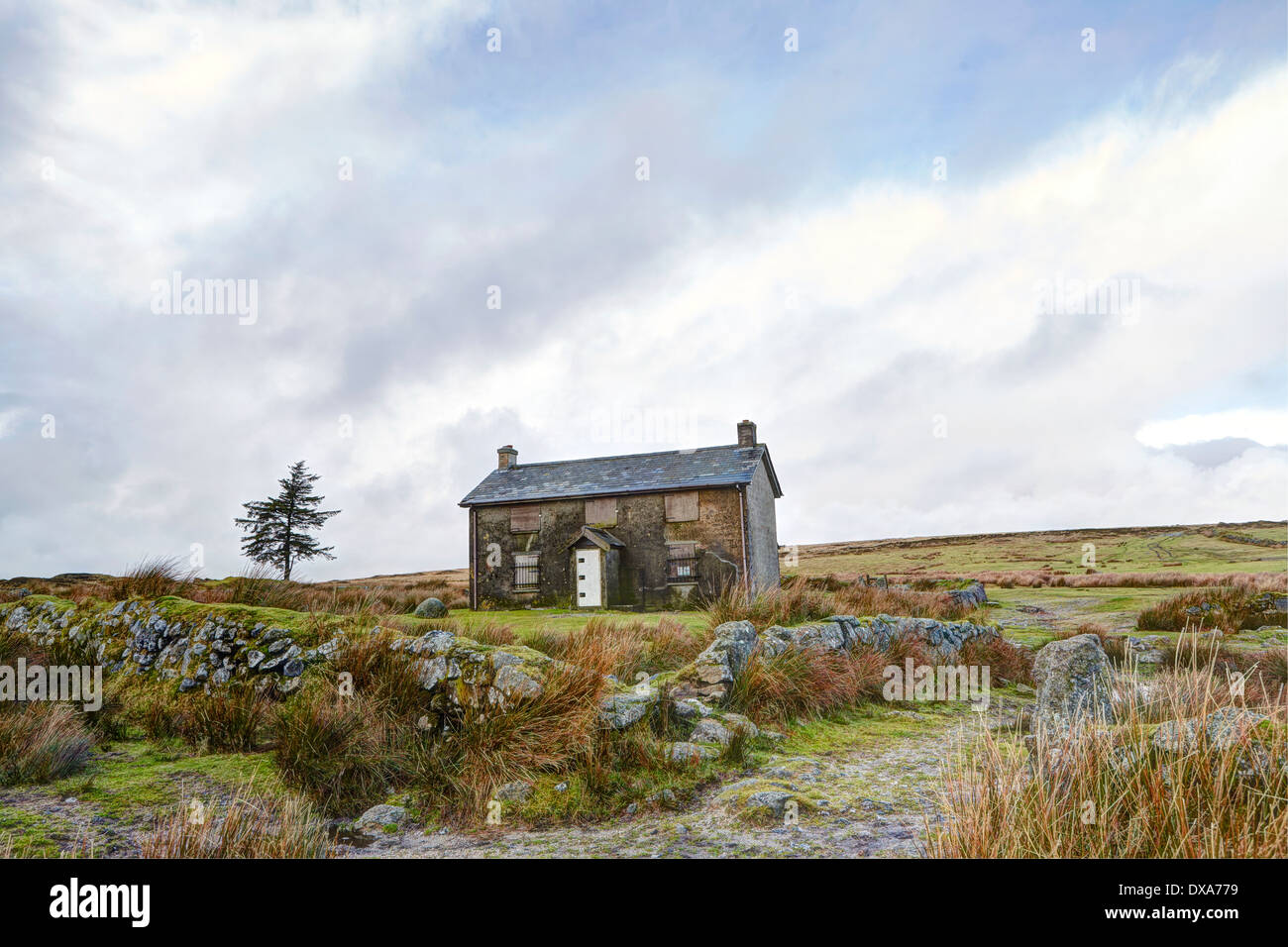 Nuns Cross farm in Dartmoor National Park Devon at the junction of the ...