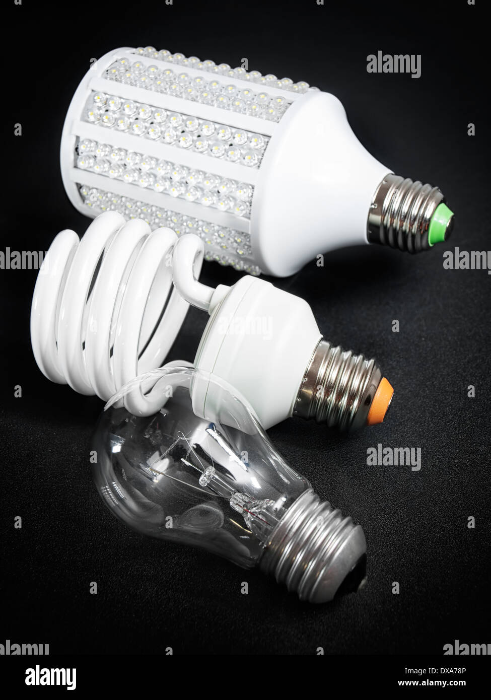 Three generations of light bulbs that are on the market in recent years ...