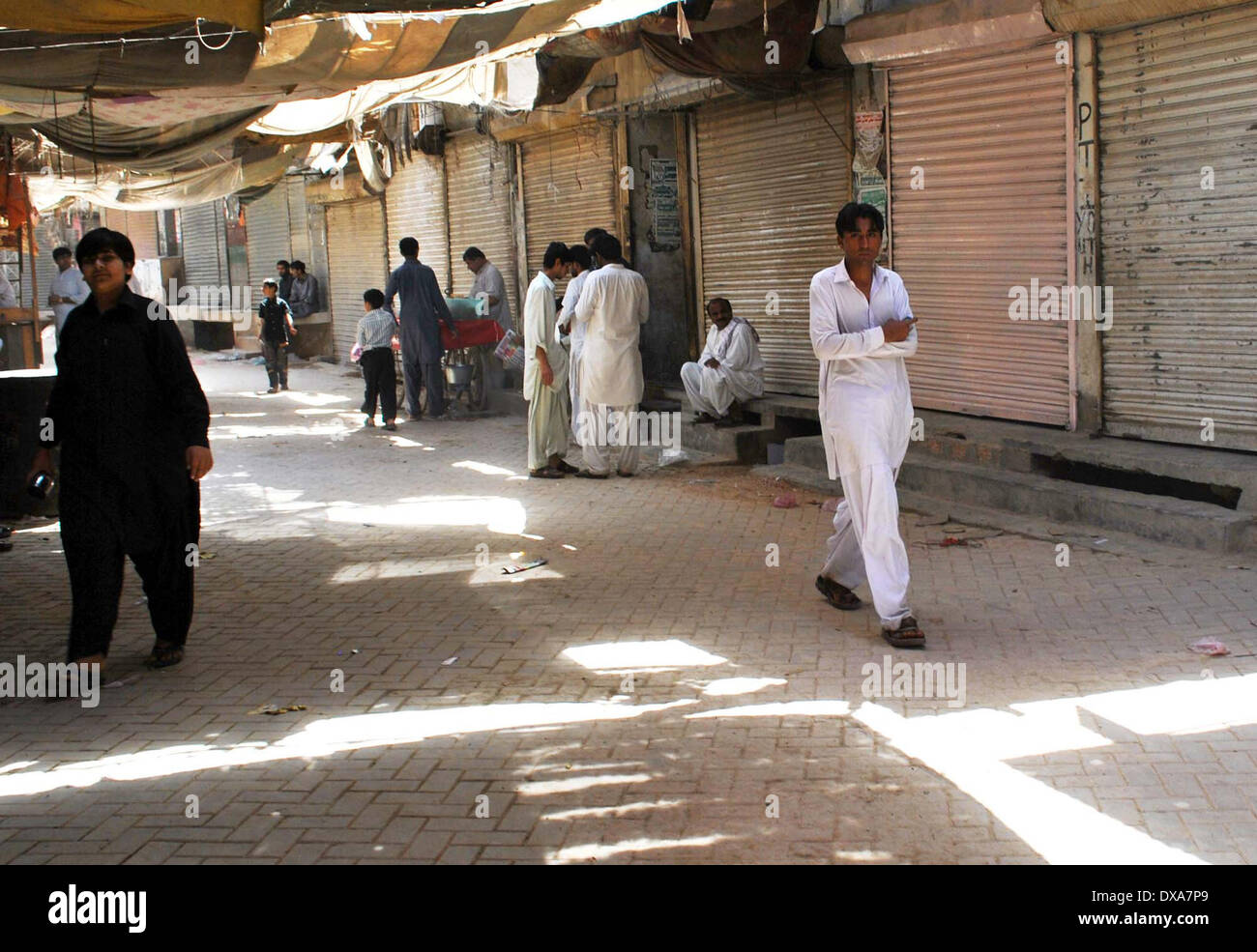 Shops seen closed during shutter down strike called against killing of ...