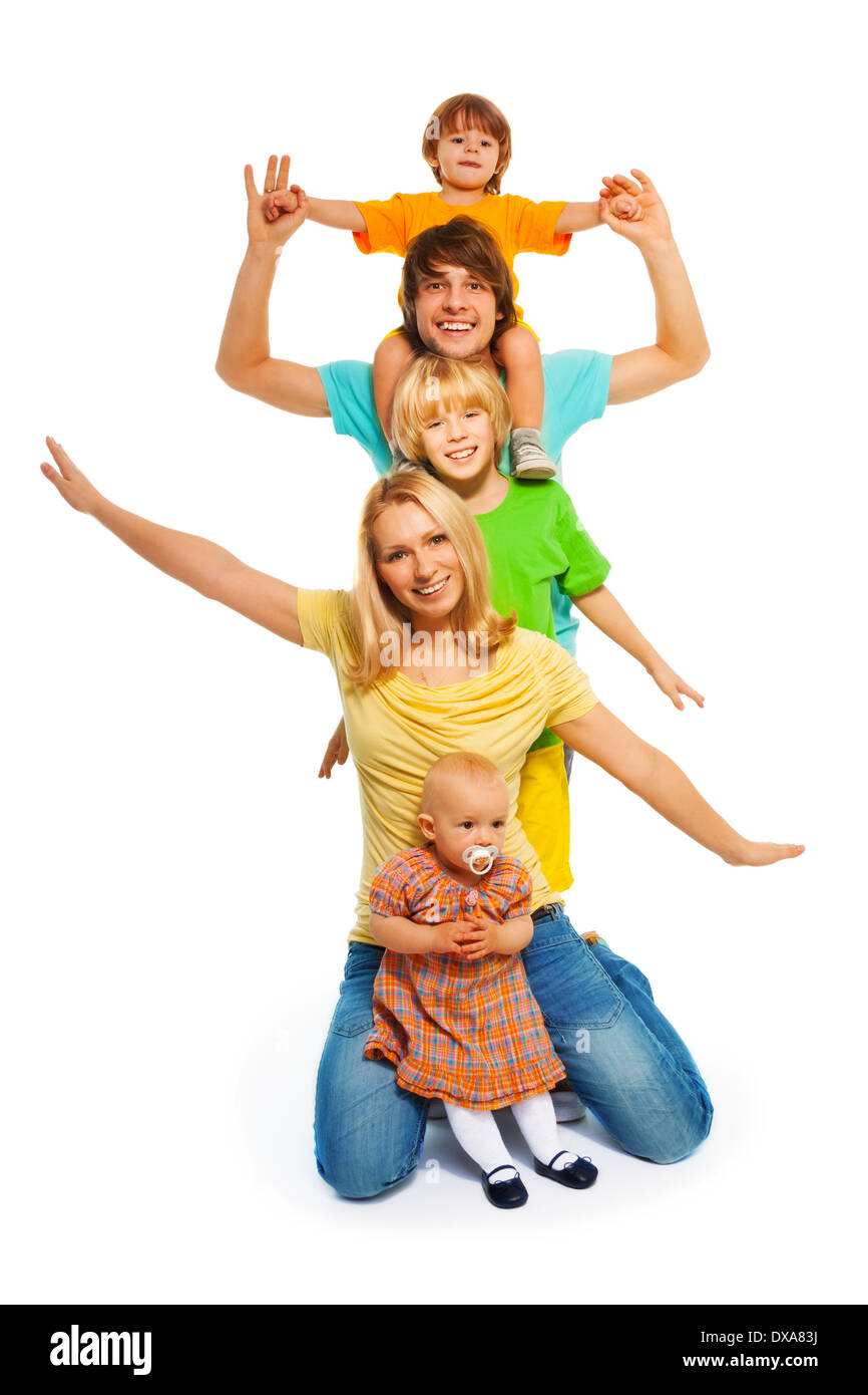 Portrait of family pyramid hi-res stock photography and images - Alamy